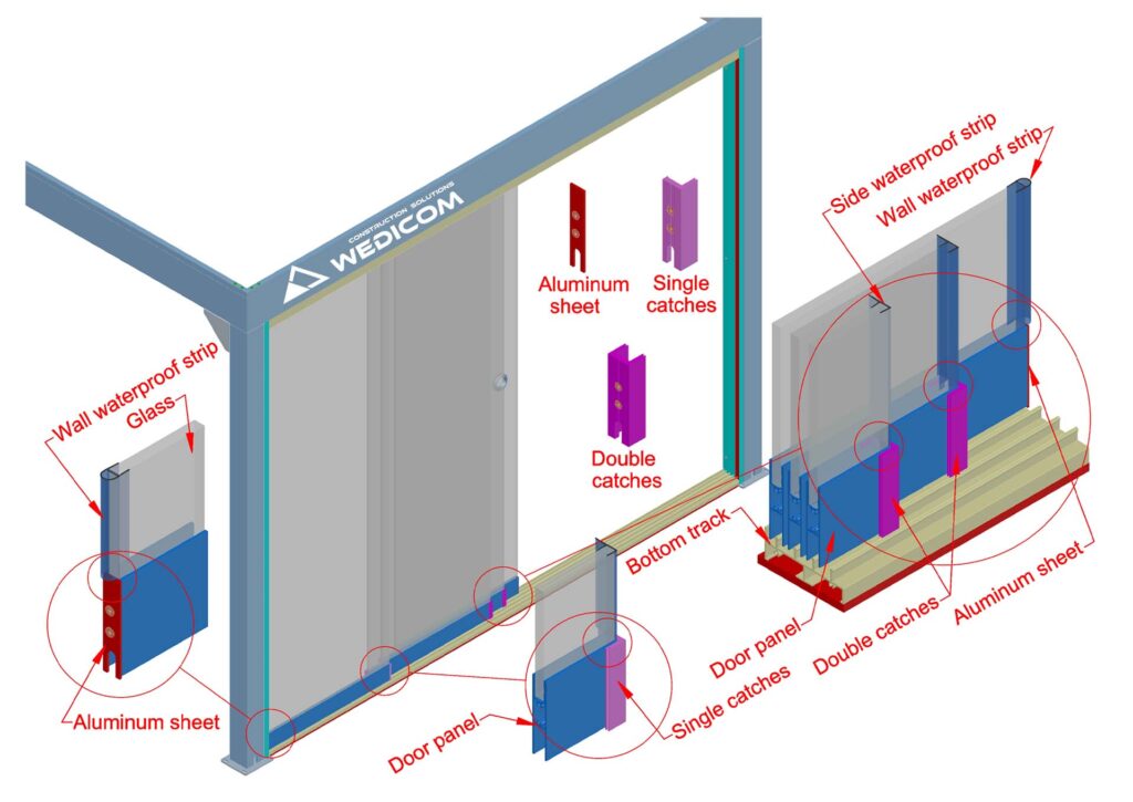 Glass Sliding Wall - For Patio, Office, Home & Back Yard